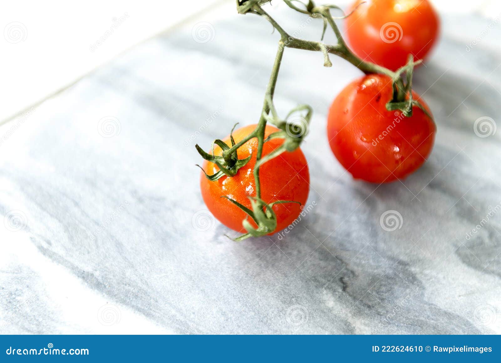 Fresh Tomatoes on a Marble Background Stock Photo - Image of healthy ...