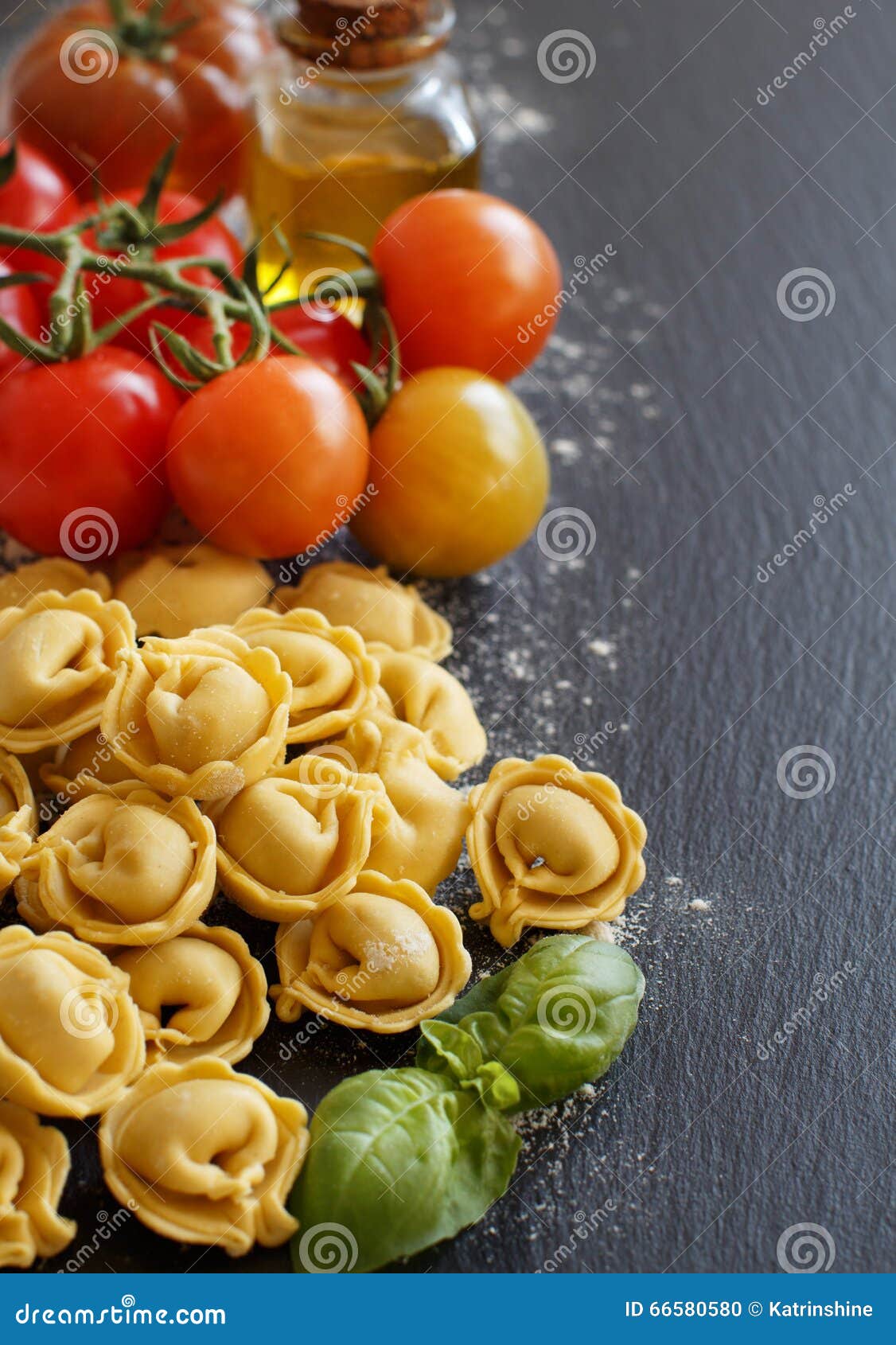 Fresh Tortellini and Ingredients Stock Photo - Image of homemade ...