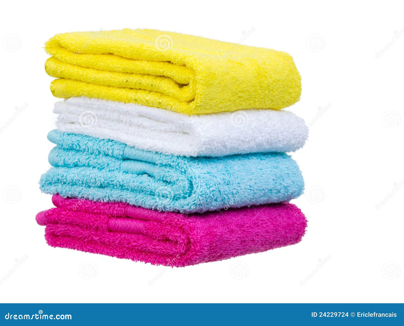Fresh Towels Stack General View Stock Photo - Image of clean, sheets ...