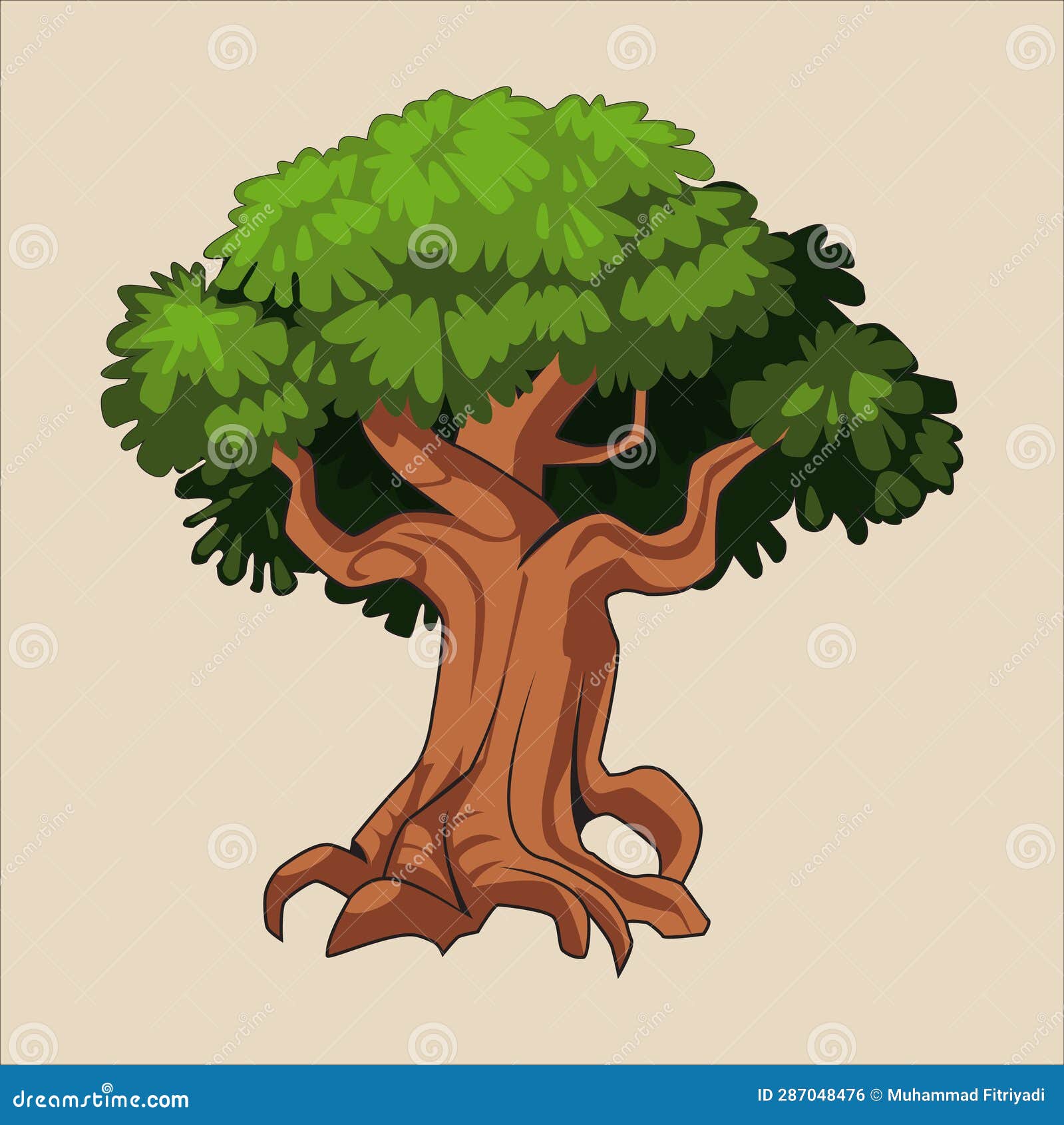 A Simple Growing Tree Vector Design Stock Vector - Illustration of ...
