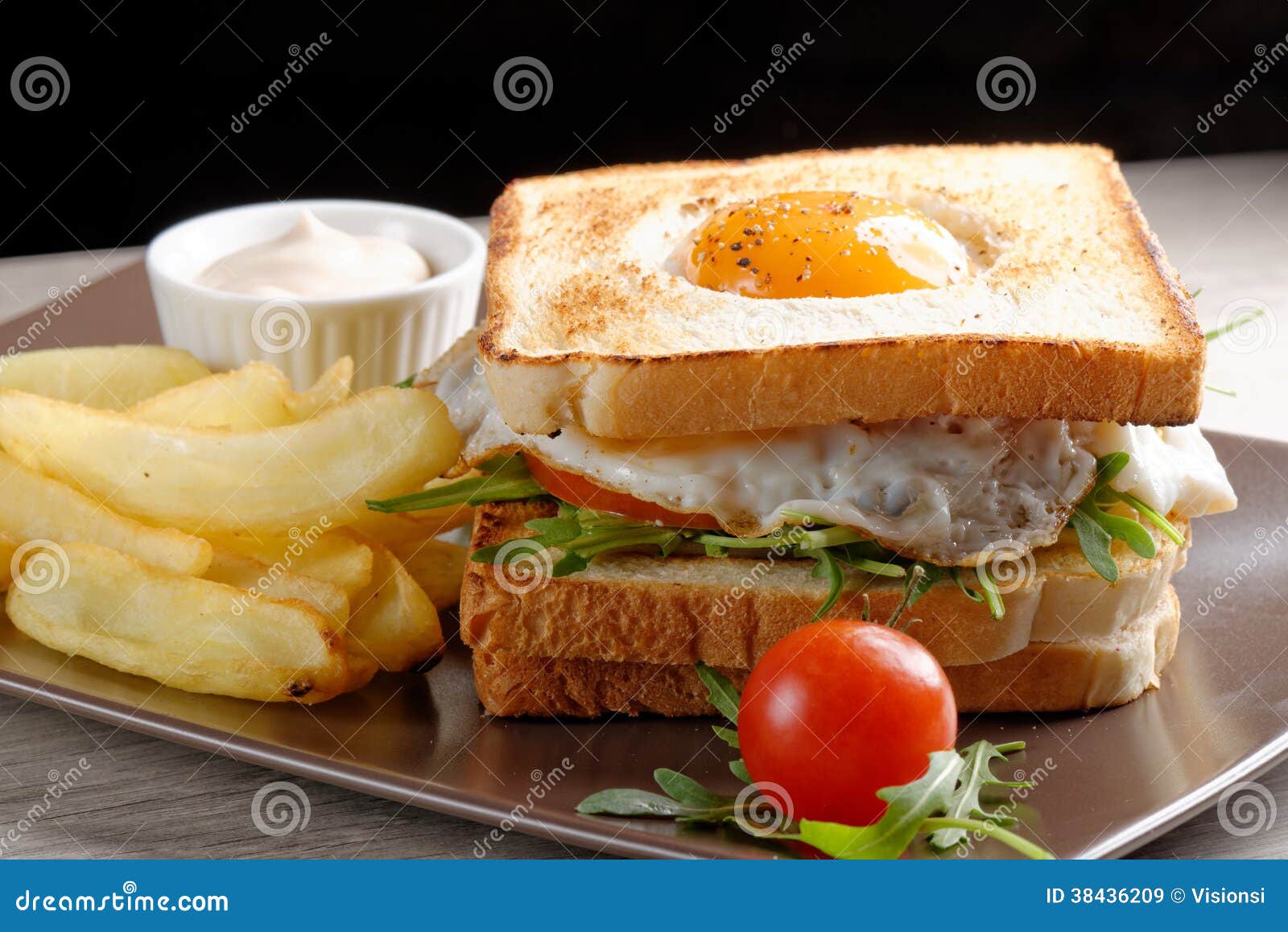 Fresh Triple Decker Premium Club Sandwich Stock Image - Image of ...