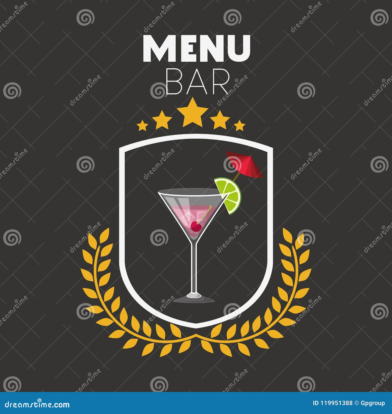 Fresh and Tropical Cocktail Frame Stock Vector - Illustration of ...