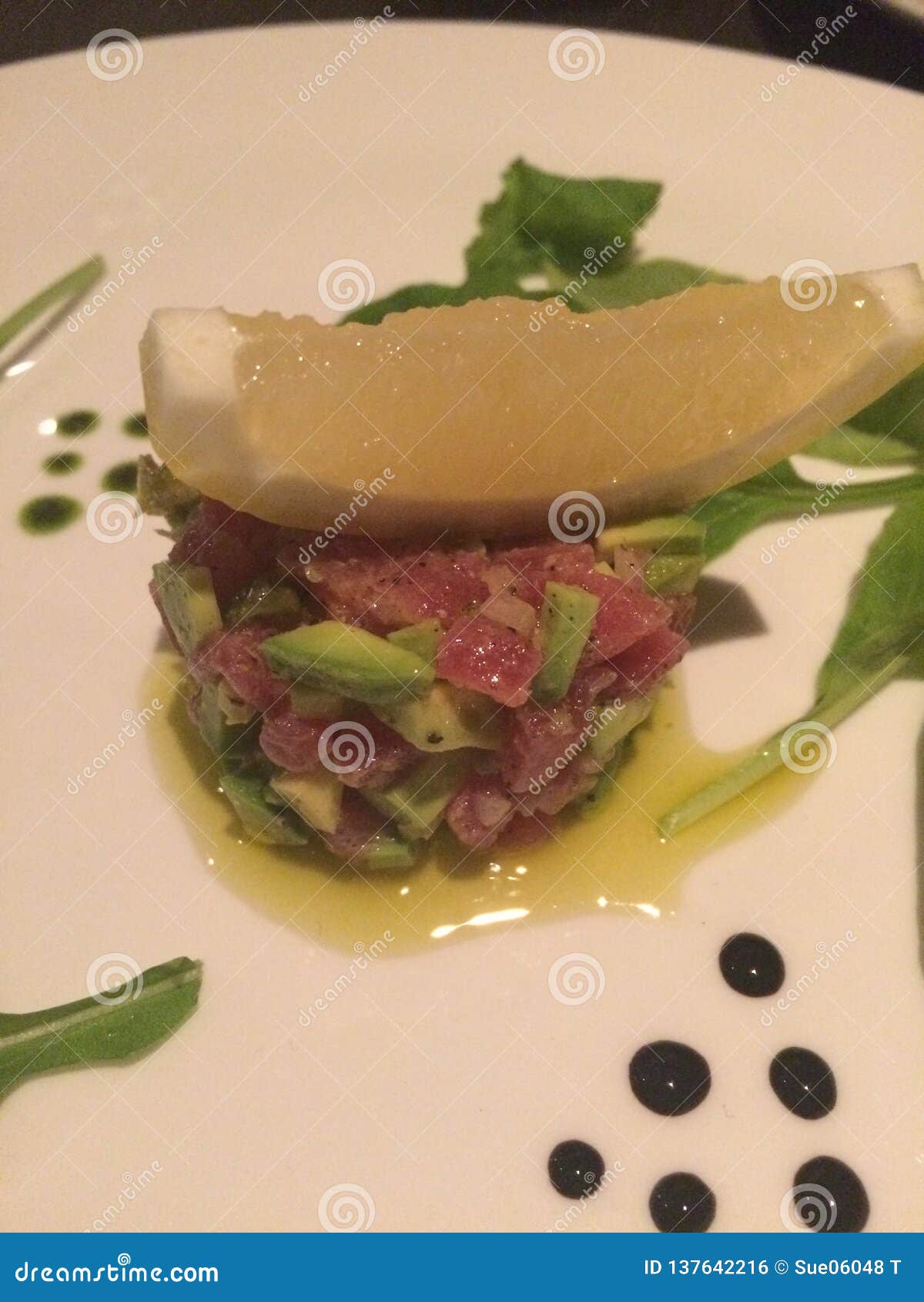 Tuna tartar stock photo. Image of tuna, avacado, tartar - 137642216