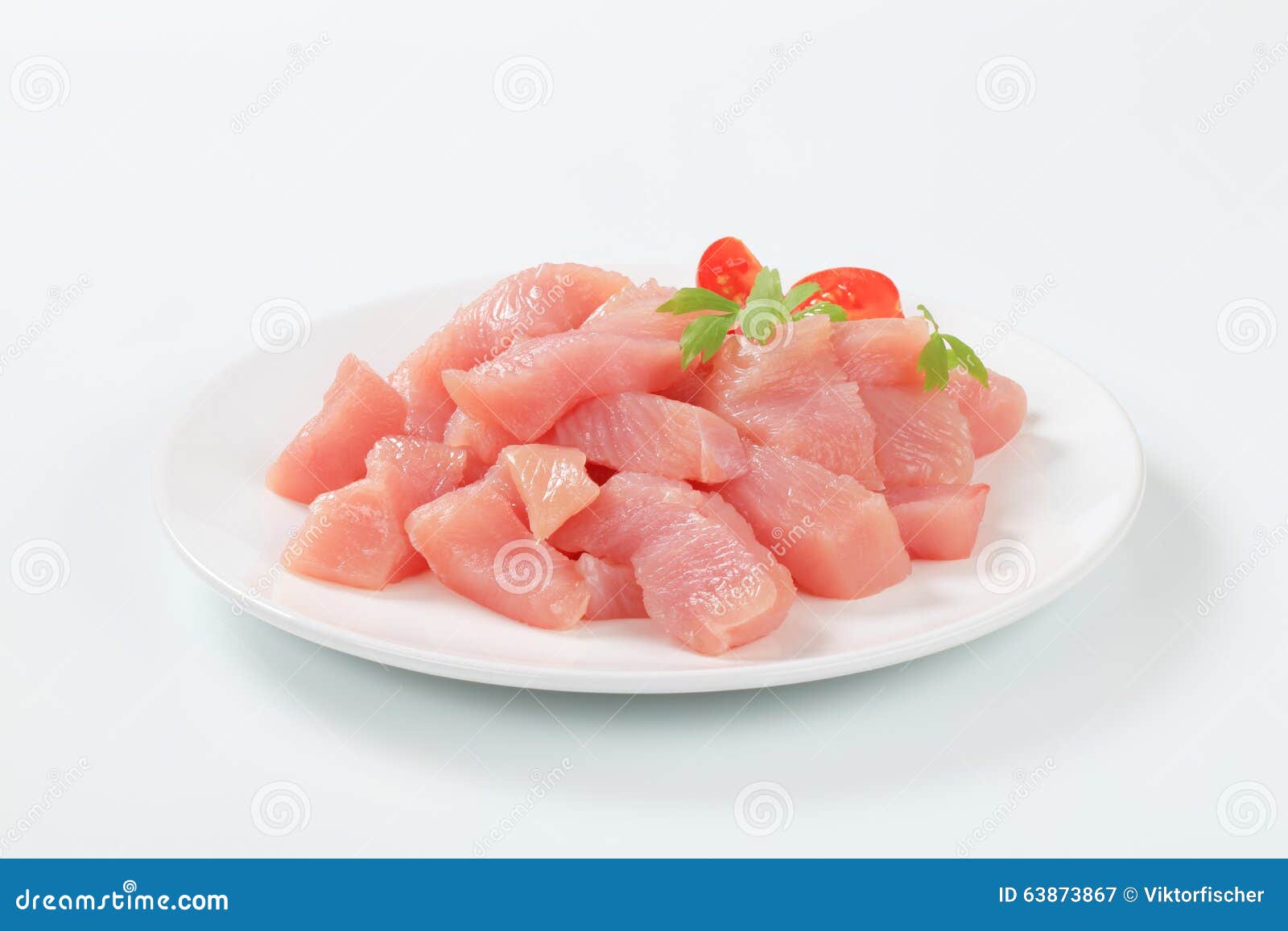 Fresh turkey breast strips stock image. Image of shot - 63873867