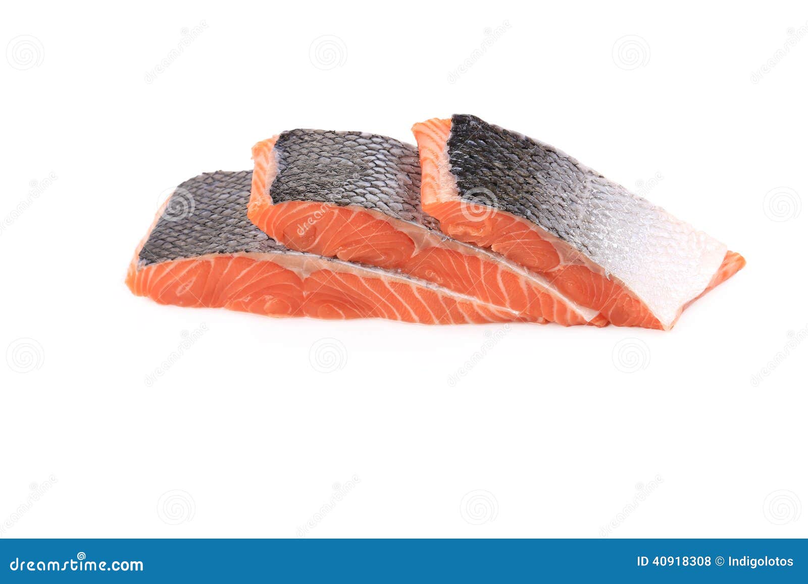 Fresh Uncooked Red Fish Fillet Slices. Stock Photo - Image of ...
