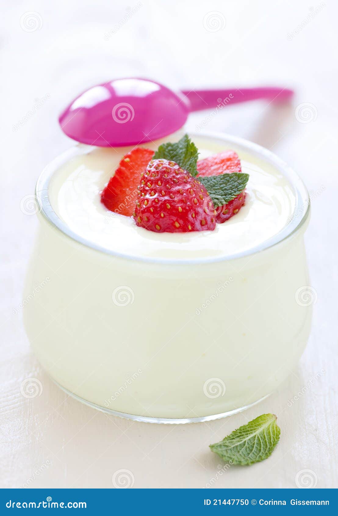 Fresh vanilla yogurt stock photo. Image of fruity, yoghurt - 21447750