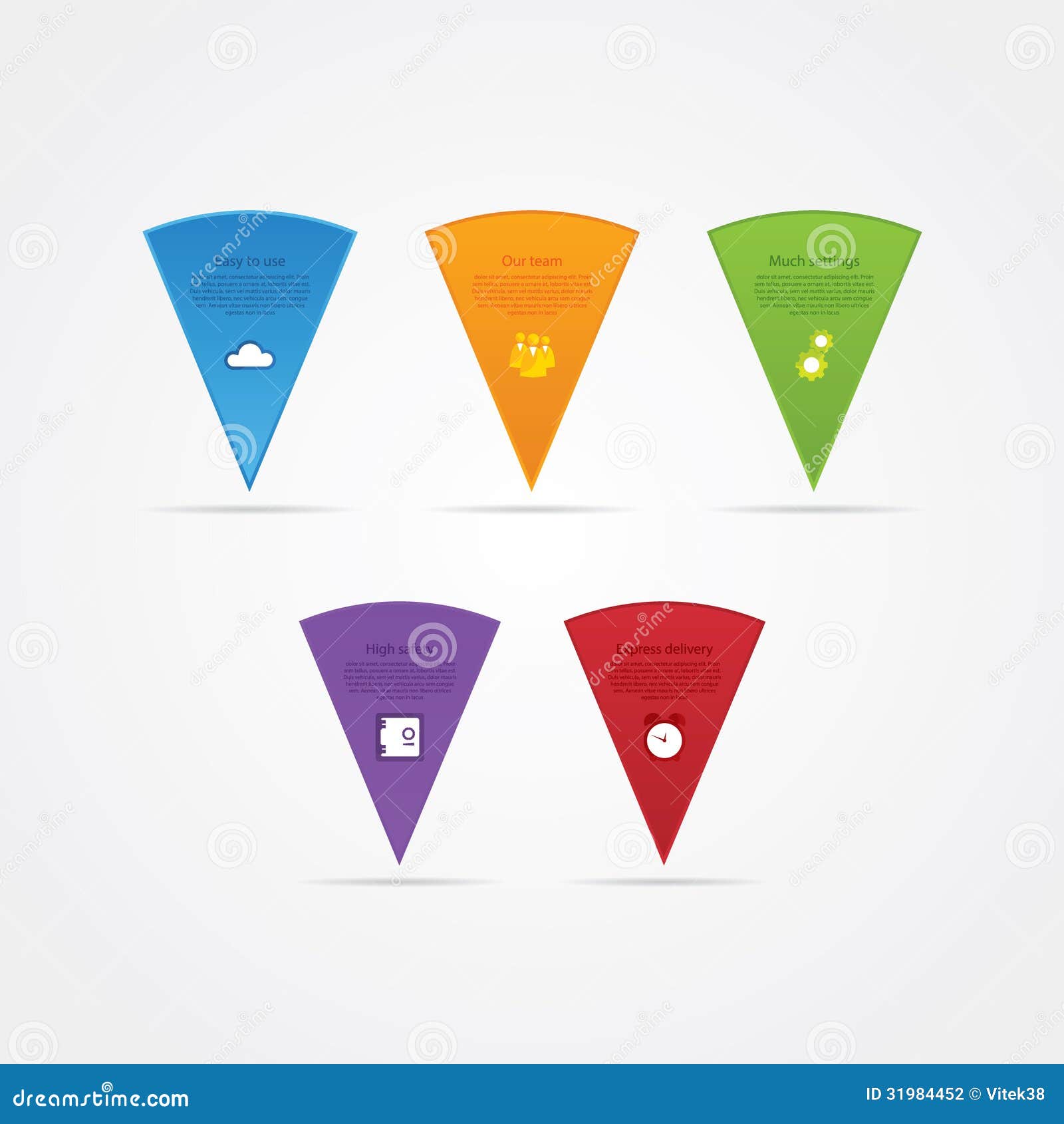 Fresh Vector Colorfully Pointers. Sign - Pointer - Template with Stock ...