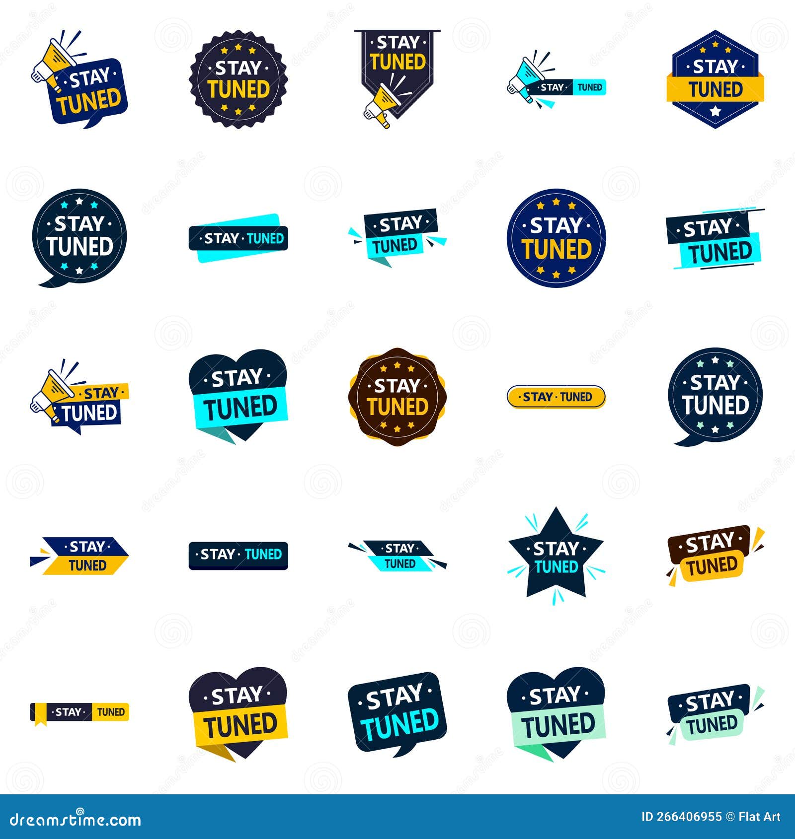 25 Fresh Vector Designs for a New and Exciting Look Stay Tuned Stock ...