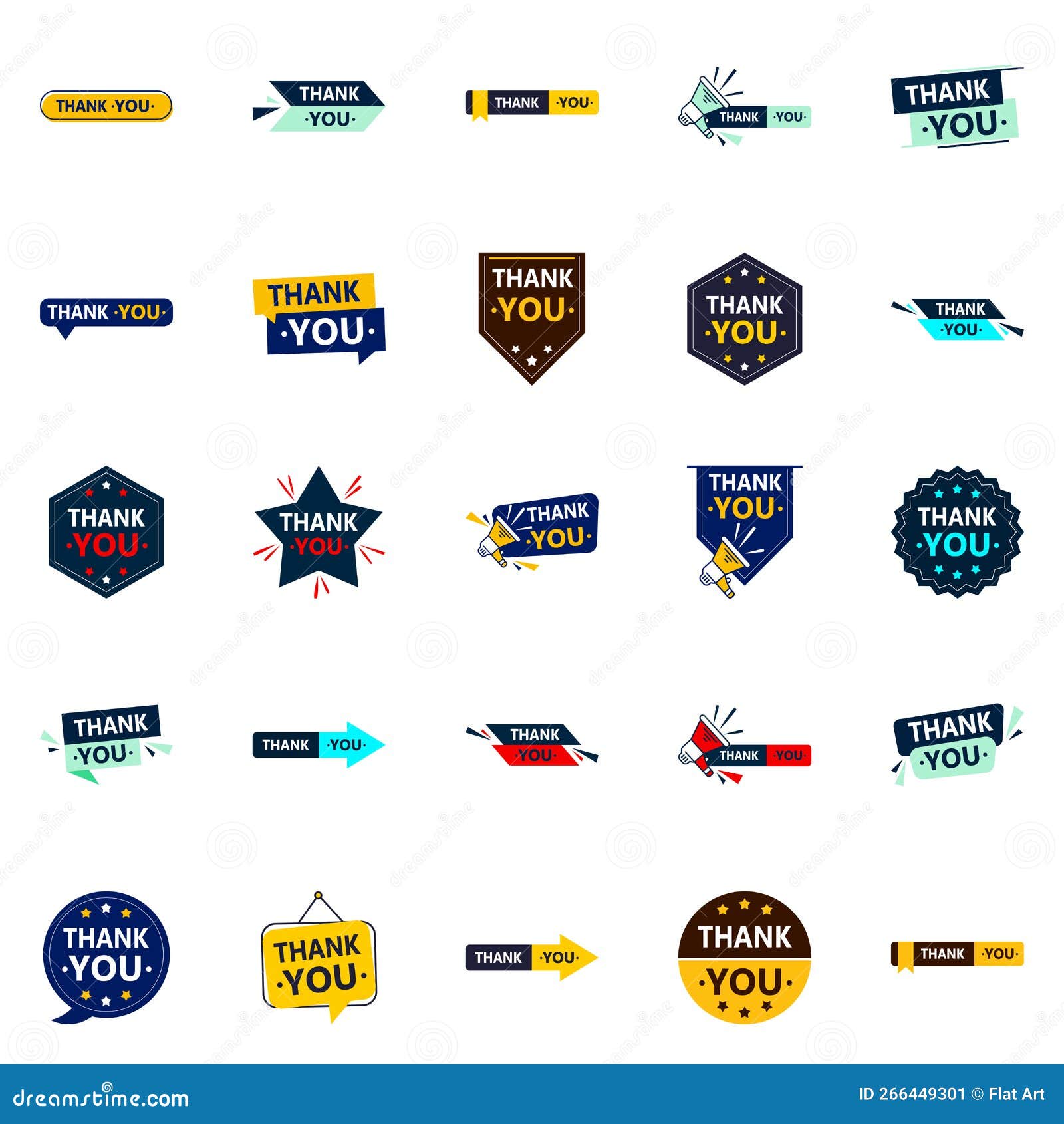 25 Fresh Vector Designs for Saying Thank You Stock Vector ...