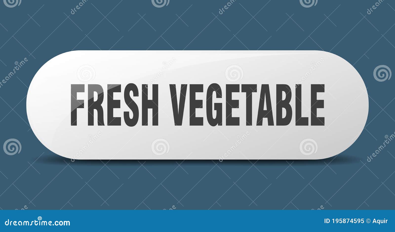 Fresh Vegetable Button. Fresh Vegetable Sign. Key. Push Button Stock ...