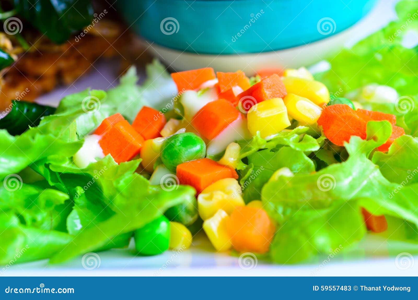 Fresh Vegetable Colorful Salad Stock Image - Image of delicious ...