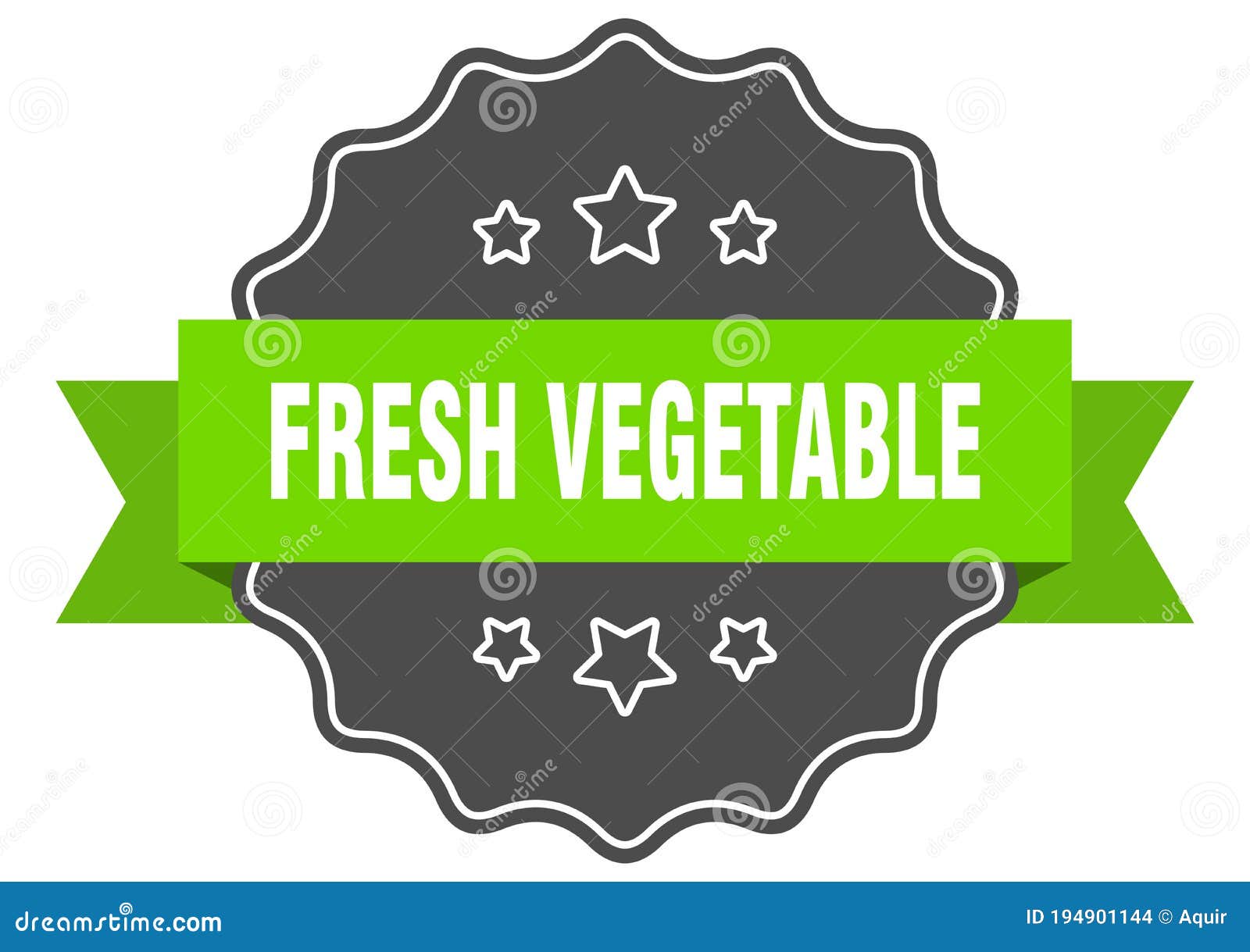 Fresh vegetable label stock vector. Illustration of green - 194901144