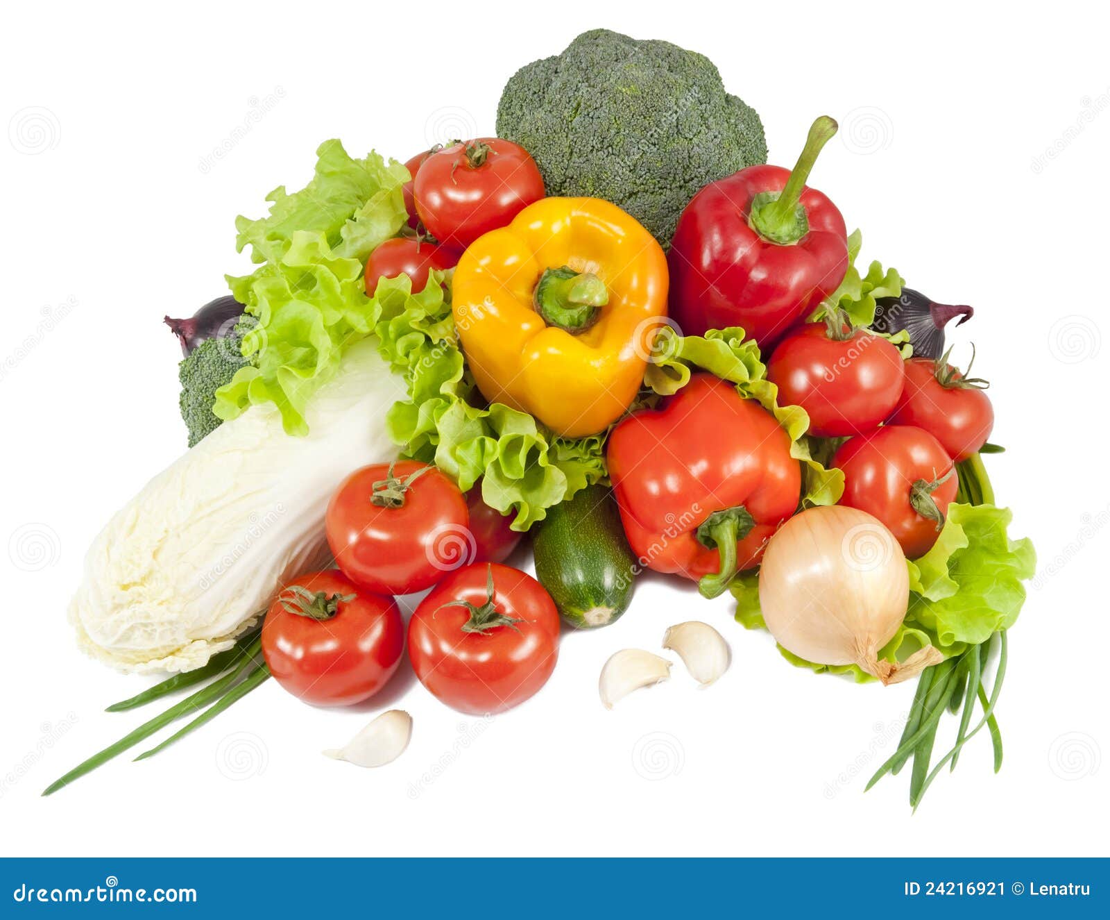 Fresh Vegetable with Leaves Isolated Over White Stock Image - Image of ...