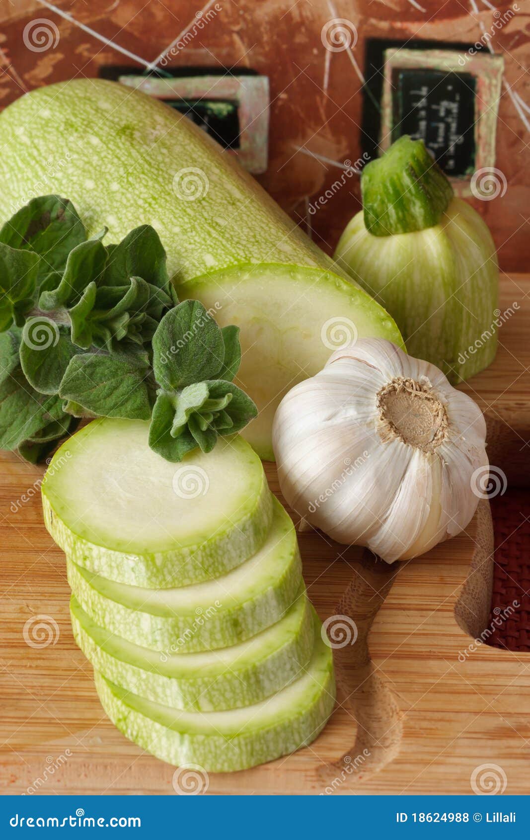 Fresh vegetable marrow. stock photo. Image of wooden - 18624988