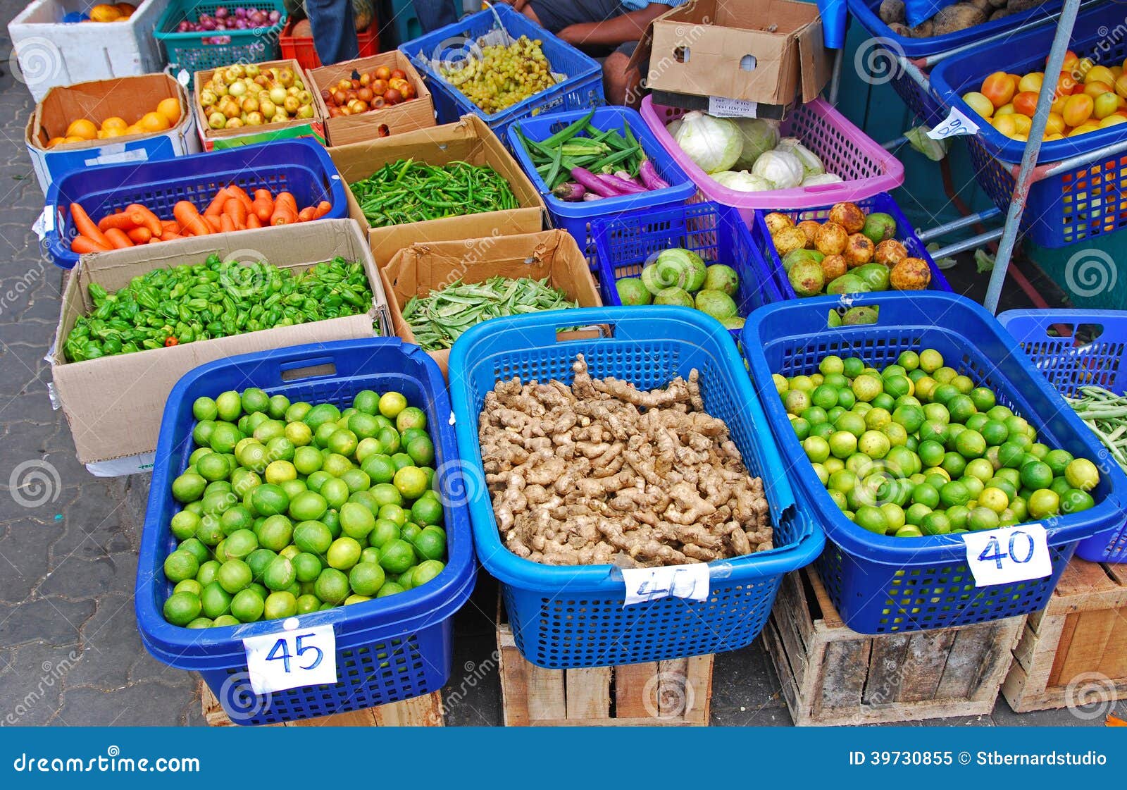 Fresh Vegetable Produce in Local Market Stock Image - Image of healthy ...