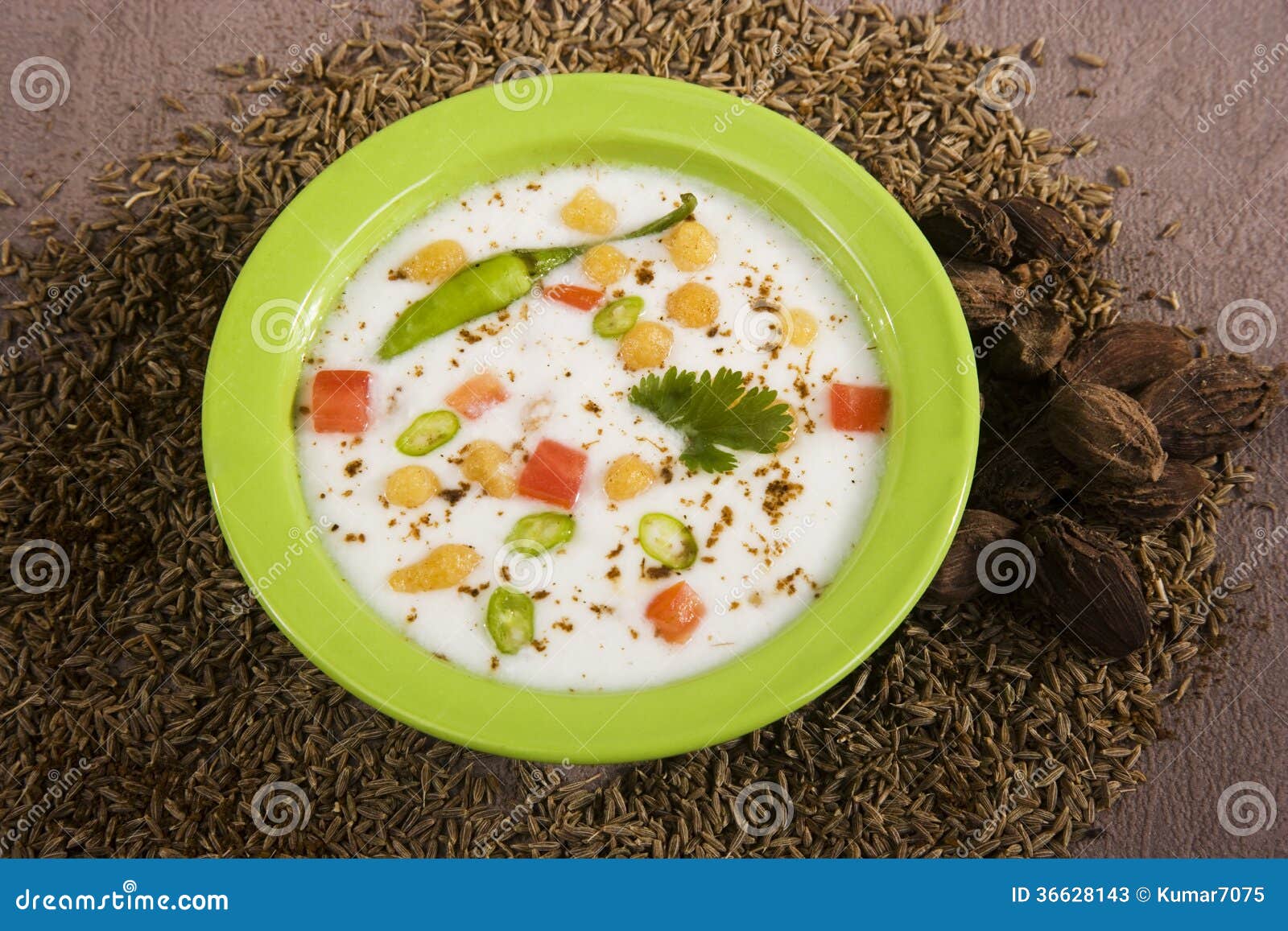 Fresh Vegetable Raita stock image. Image of mint, cumin - 36628143