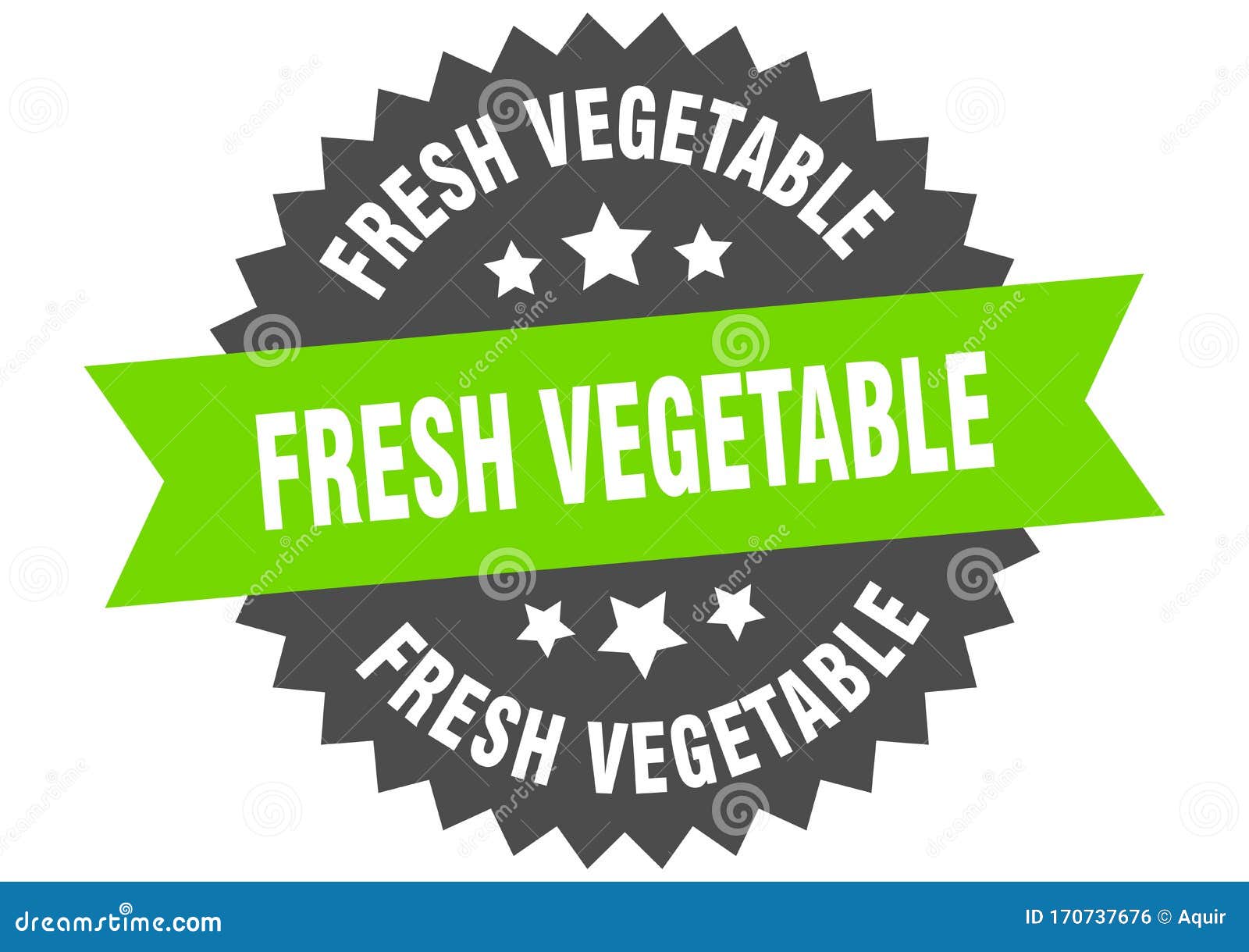 Fresh Vegetable Sign. Fresh Vegetable Circular Band Label. Fresh ...