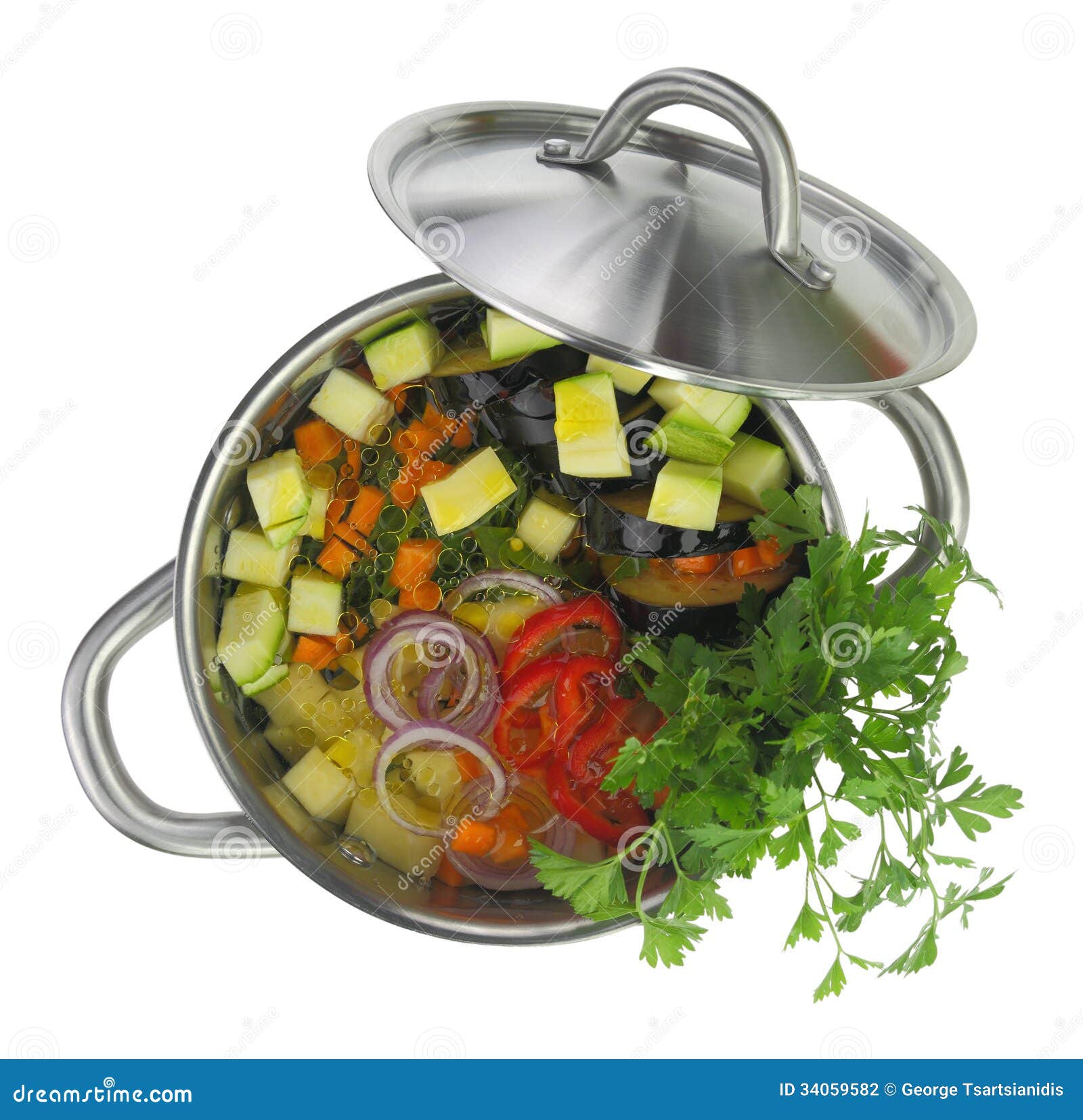 Fresh Vegetable Soup in a Pot Stock Photo - Image of meal, lunch: 34059582
