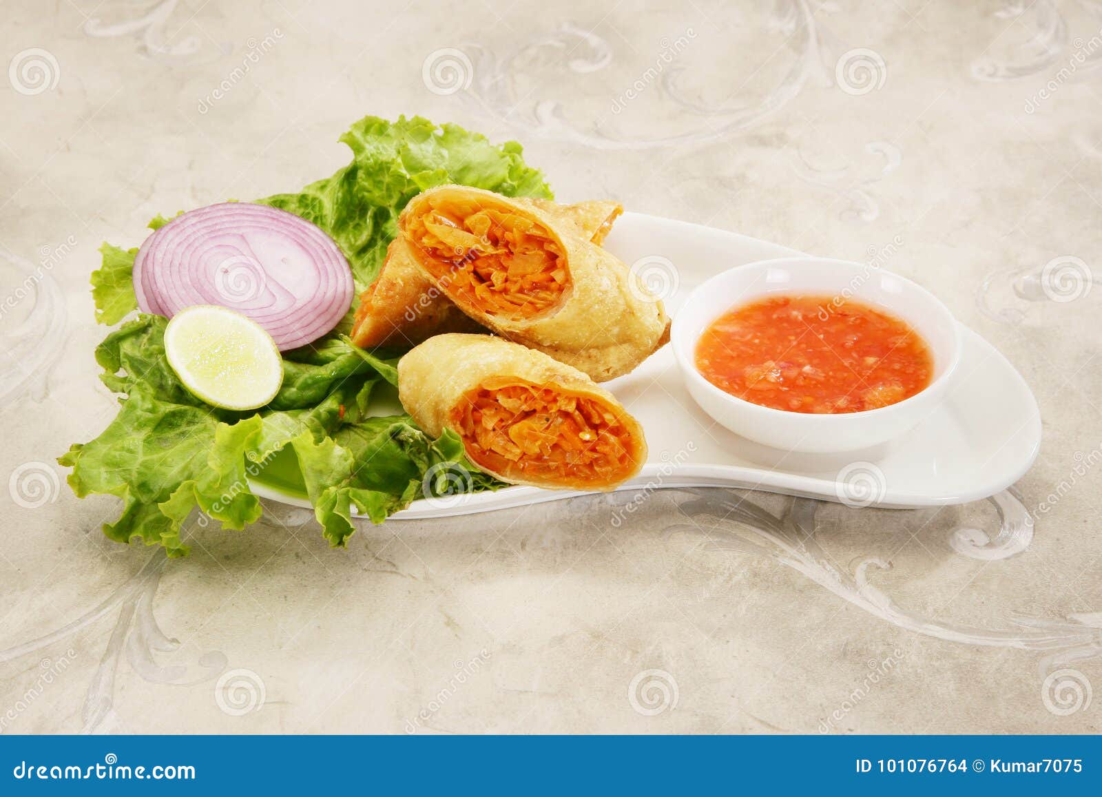 Fresh Vegetable Spring Roll or Burrito Stock Photo - Image of organic ...
