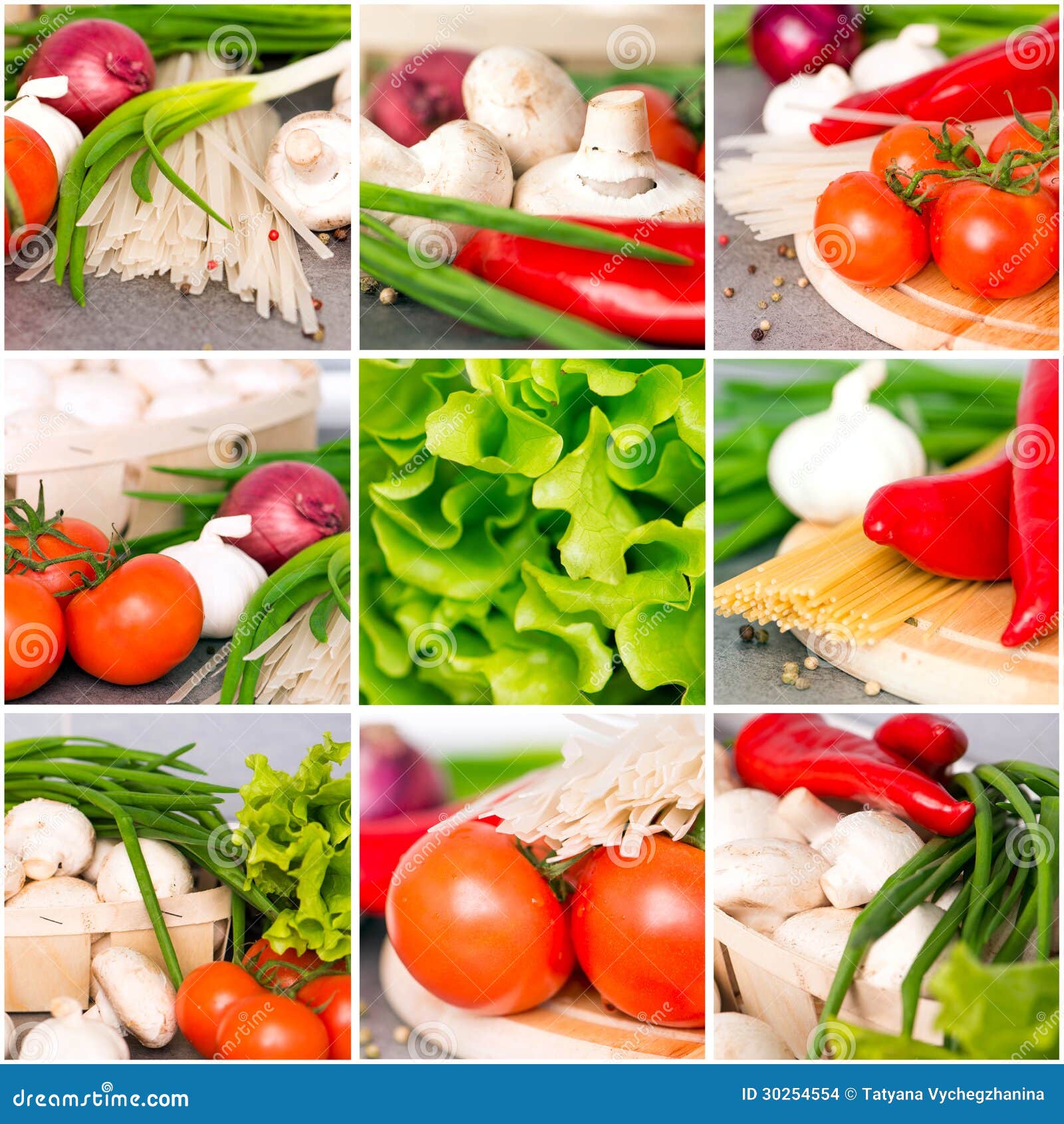 Fresh vegetables collage stock photo. Image of food, cooking - 30254554