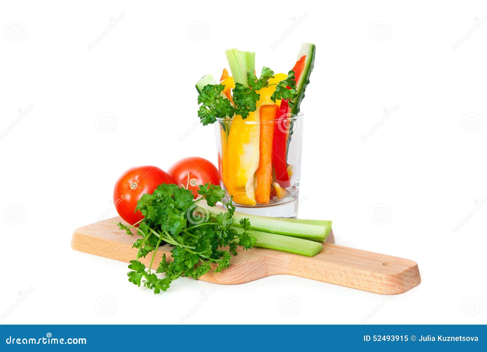 Fresh Vegetables on Cutting Board Stock Image - Image of dietary ...