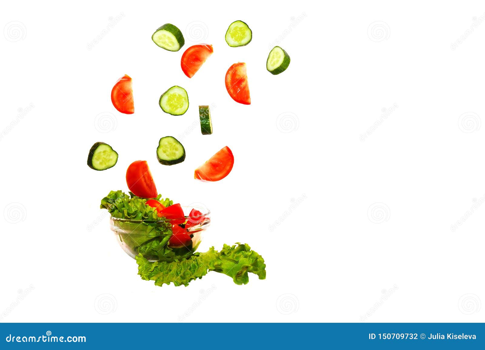 Fresh Vegetables Falling into a Plate on a White Background in Slow ...