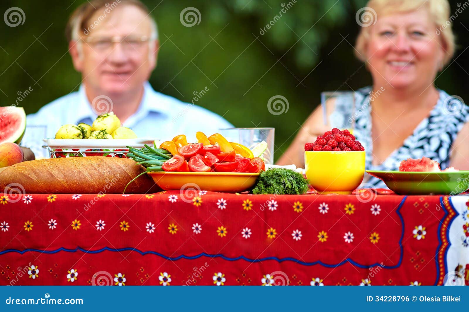 Fresh Vegetables and Fruits on Picnic Stock Photo - Image of natural ...