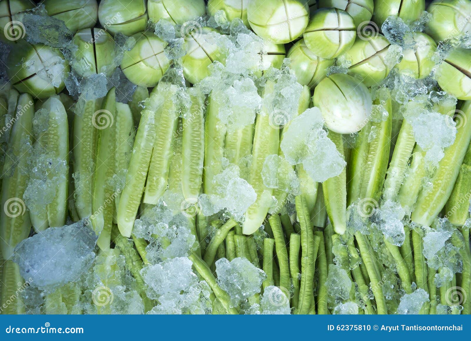 Fresh vegetables with ice stock photo. Image of natural - 62375810