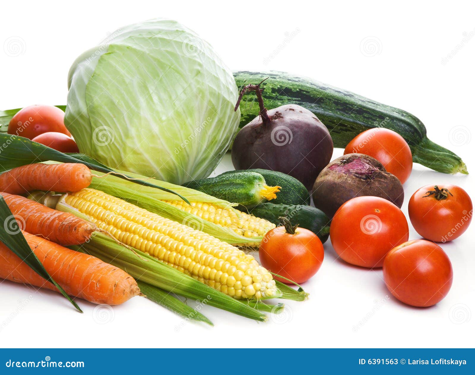 Fresh Vegetables Isolated Over White Stock Image - Image of isolated ...