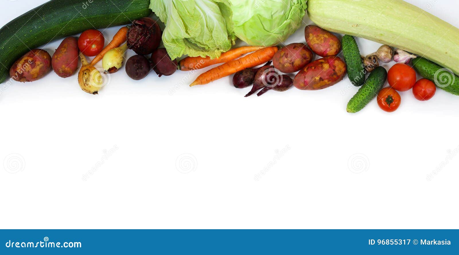Fresh Vegetables Isolated on White Background. Stock Image - Image of ...