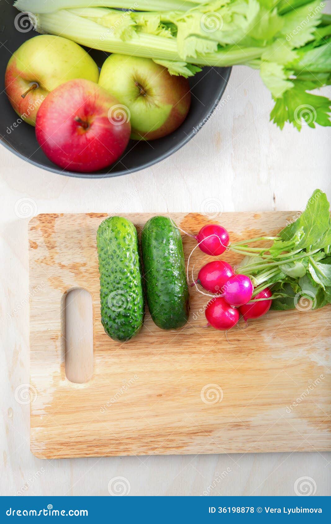 Fresh Vegetables in the Kitchen Stock Photo - Image of cucumber ...