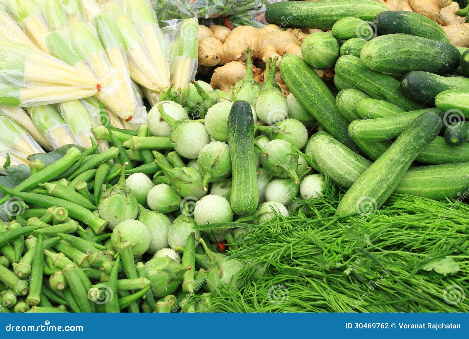Fresh Vegetables in Market , Asia, Thailand Stock Photo - Image of ...