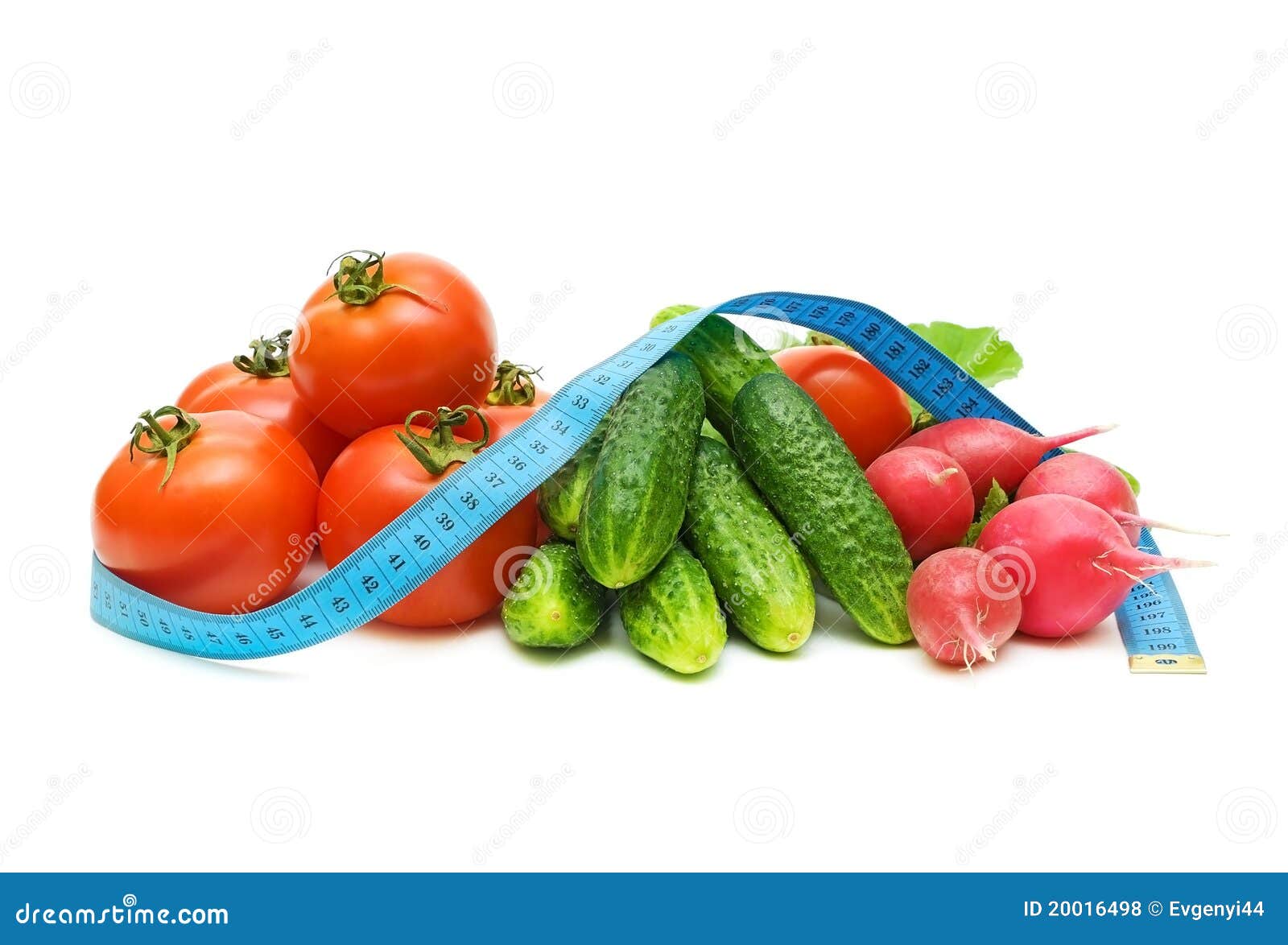 Fresh Vegetables and a Measuring Tape Stock Photo - Image of measuring ...