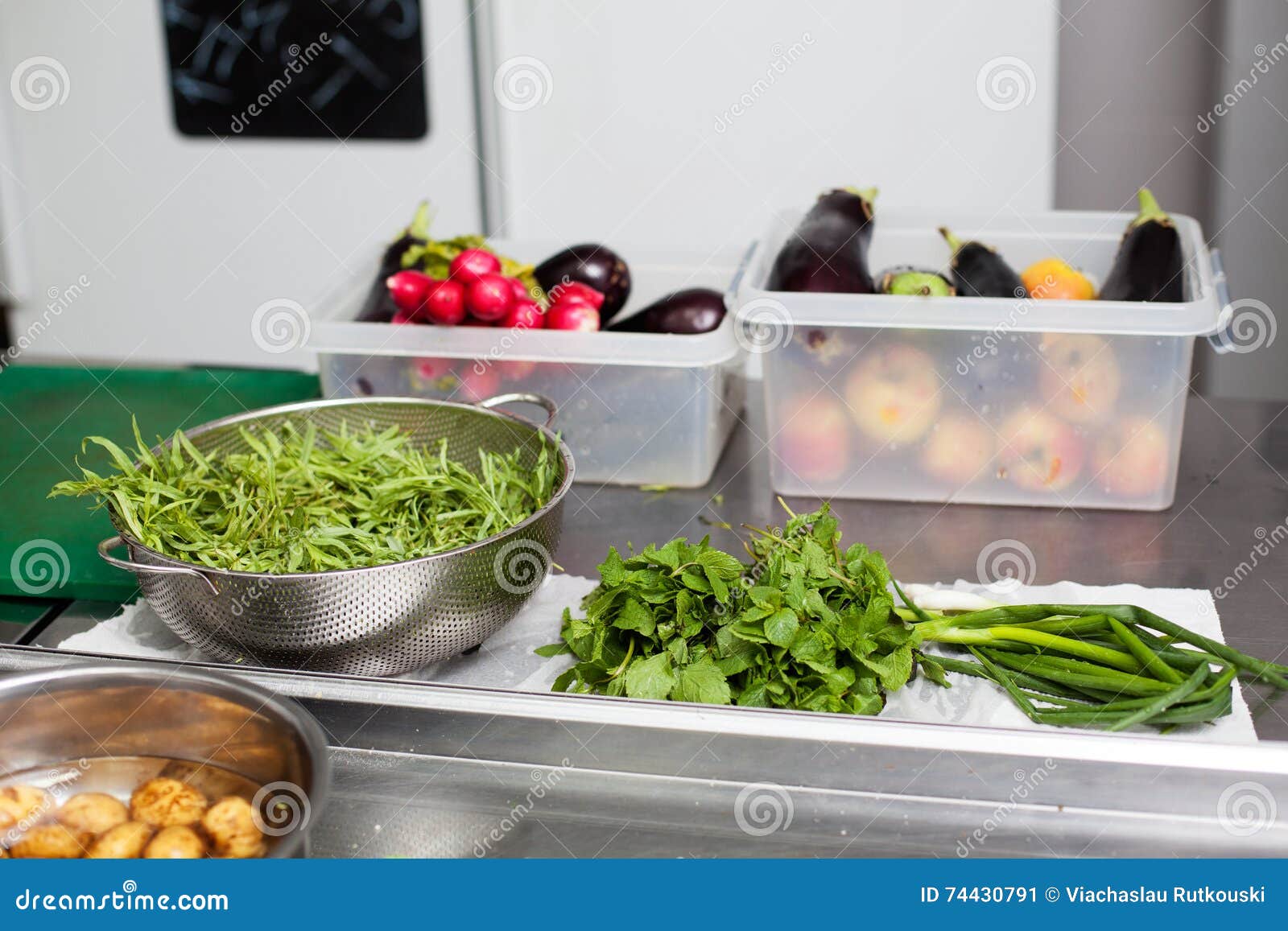 Fresh Vegetables in a Plastic Container Stock Image - Image of potato ...