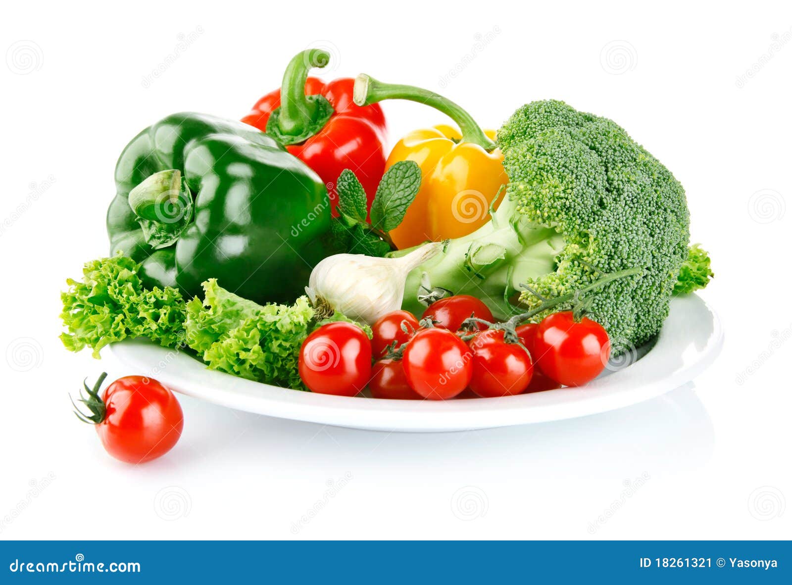 Fresh vegetables in plate stock image. Image of broccoli - 18261321