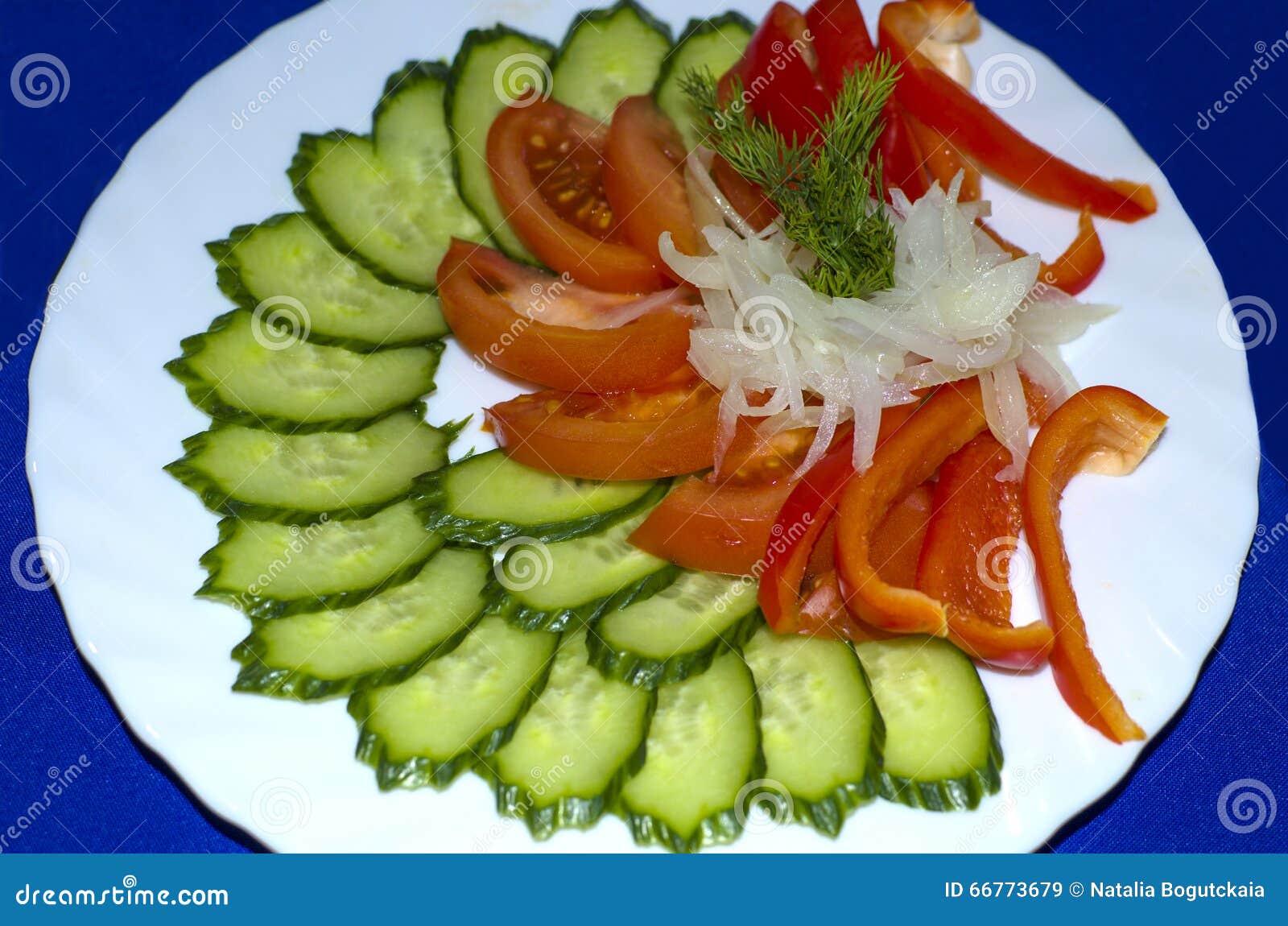 Fresh Vegetables on a Plate Cucumbers Stock Image - Image of vegetables ...