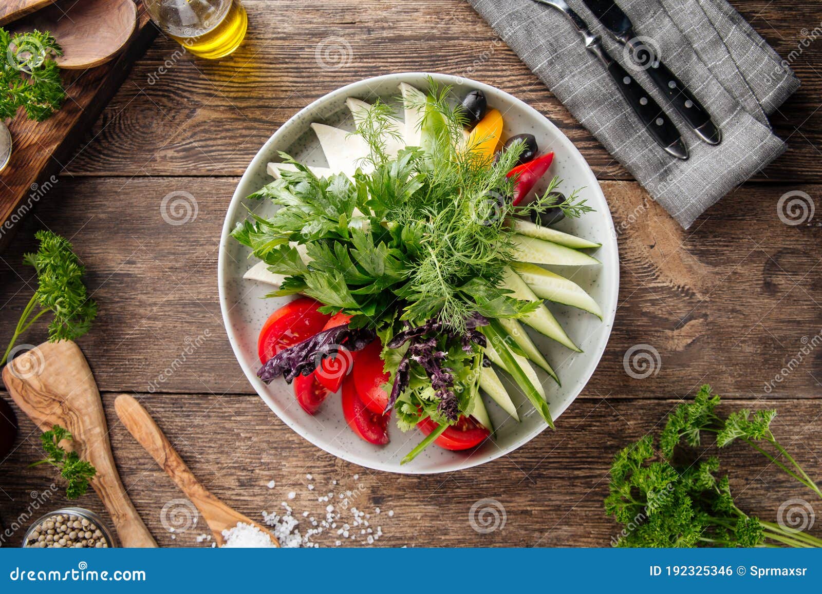 Fresh Vegetables Platter Appetizer on Wooden Table Stock Photo - Image ...