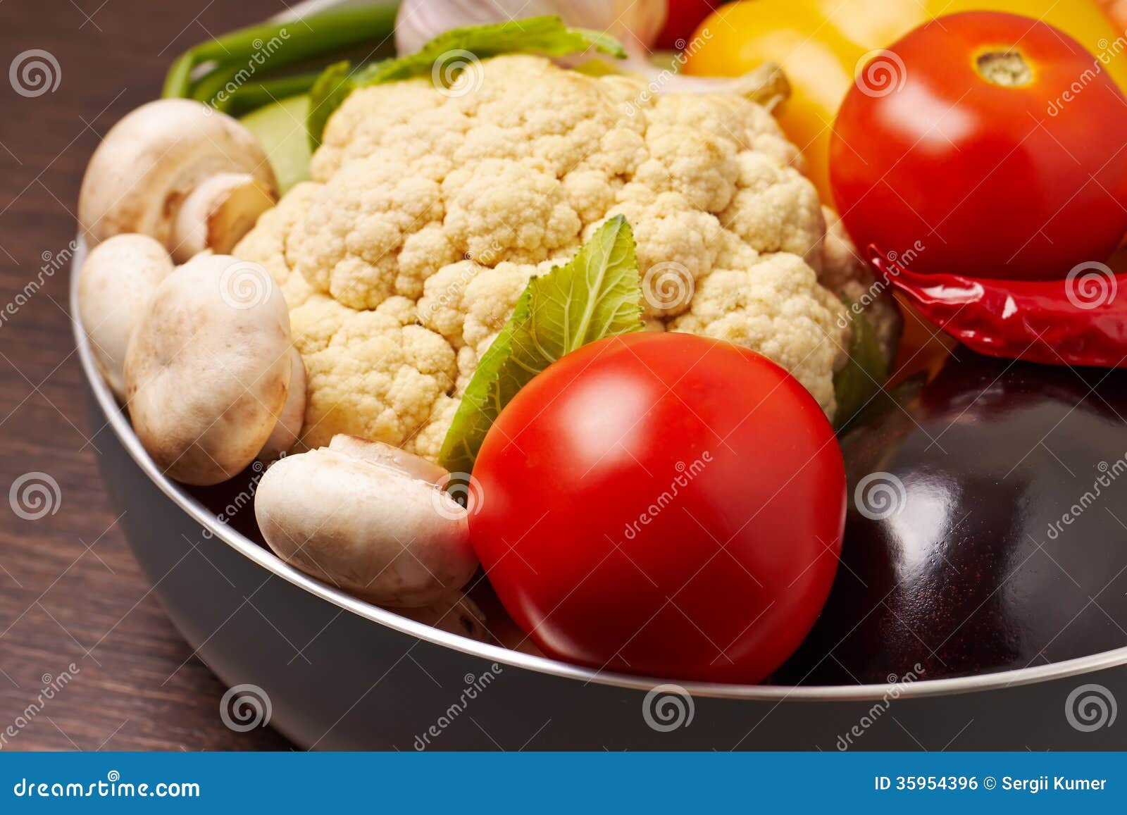 Fresh Vegetables in a pot stock photo. Image of horizontal - 35954396