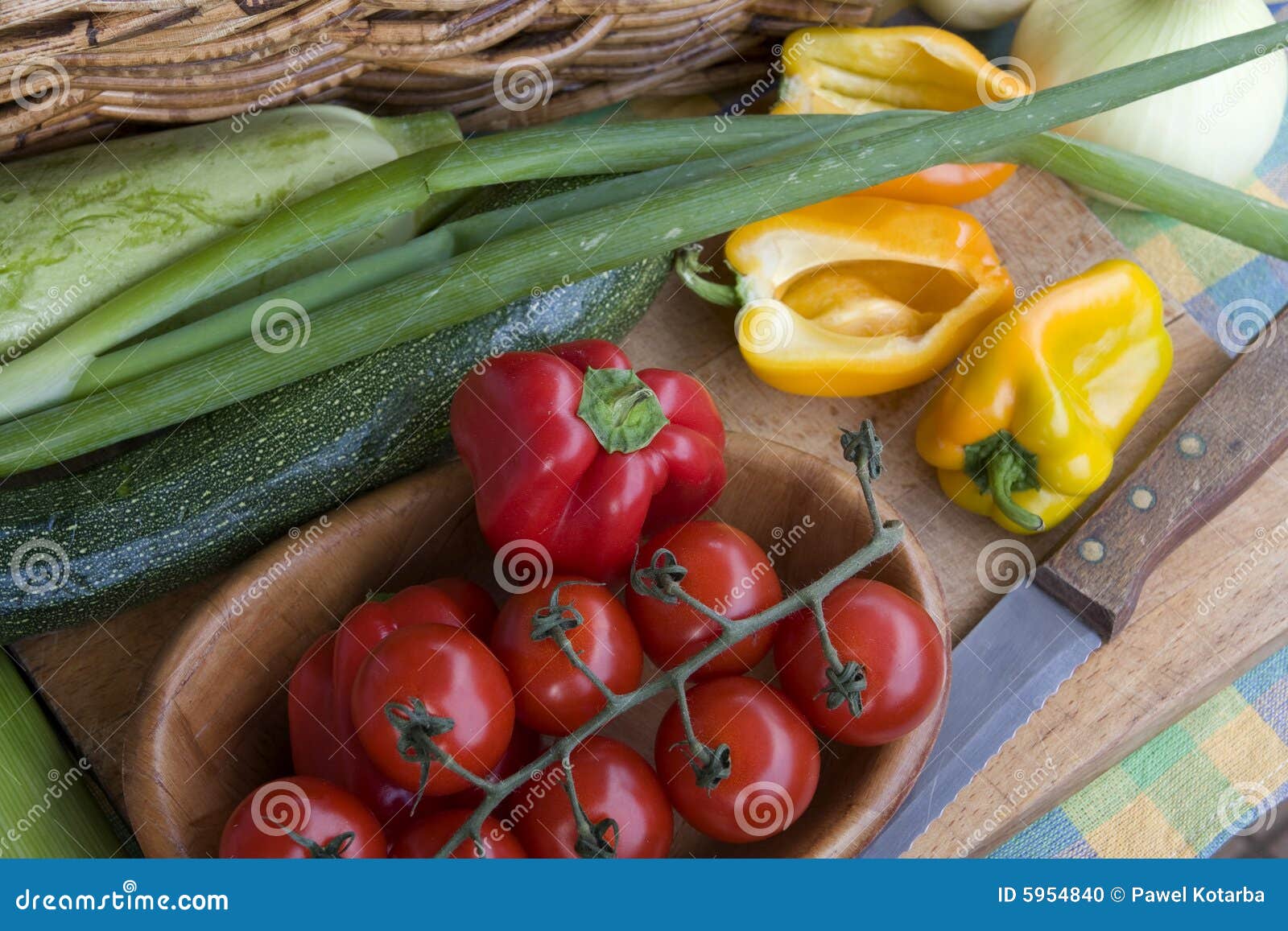 Fresh Vegetables in the Rustic Kitchen Stock Photo - Image of ...