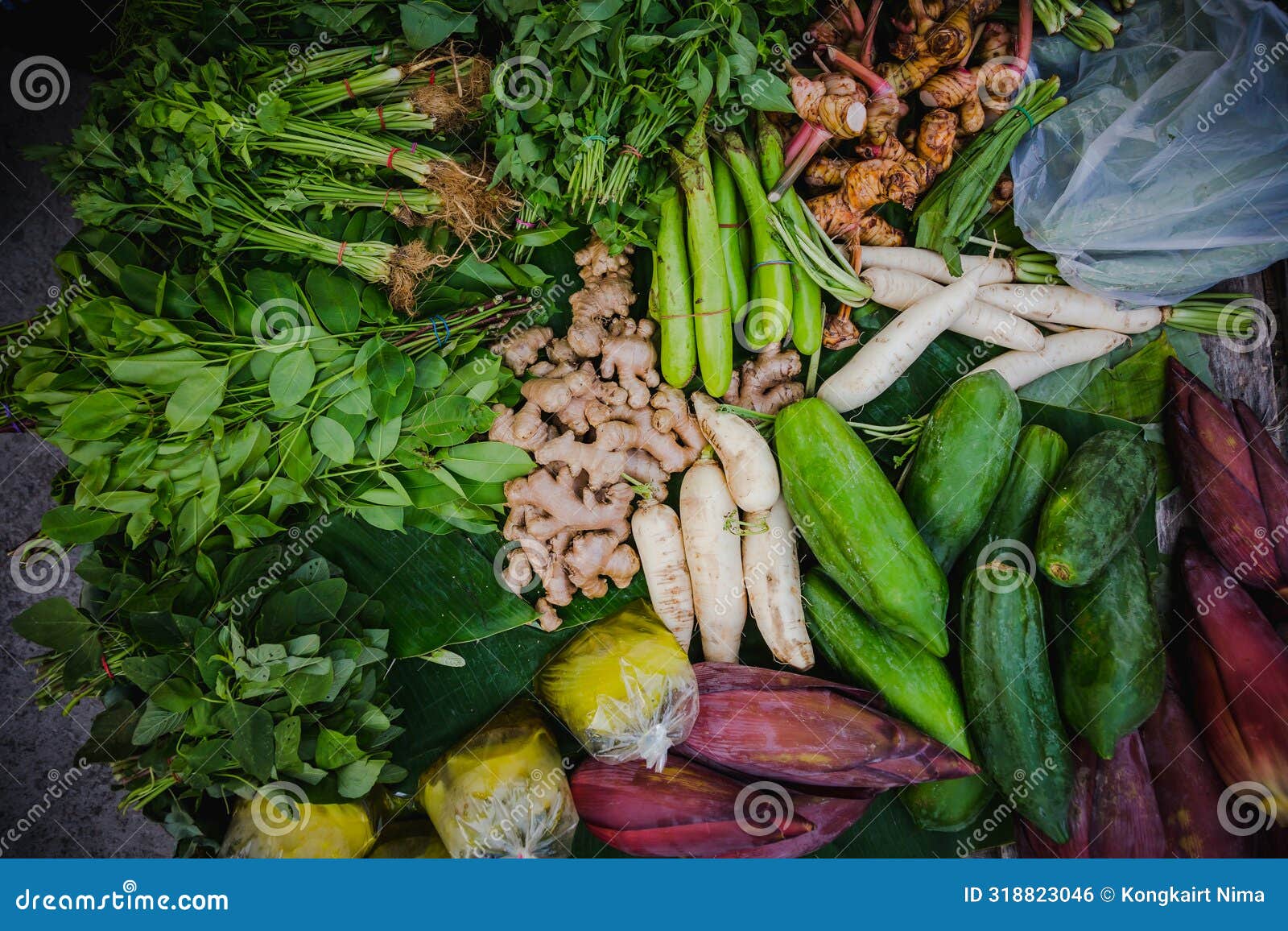 Fresh Vegetables on the Stall Stock Photo - Image of healthy, shop ...