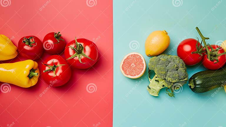 Fresh Vegetables Studio Shoot Solid Background Stock Image - Image of ...