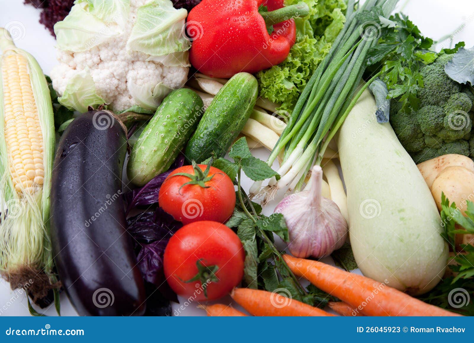 Fresh vegetables on white. stock image. Image of color - 26045923
