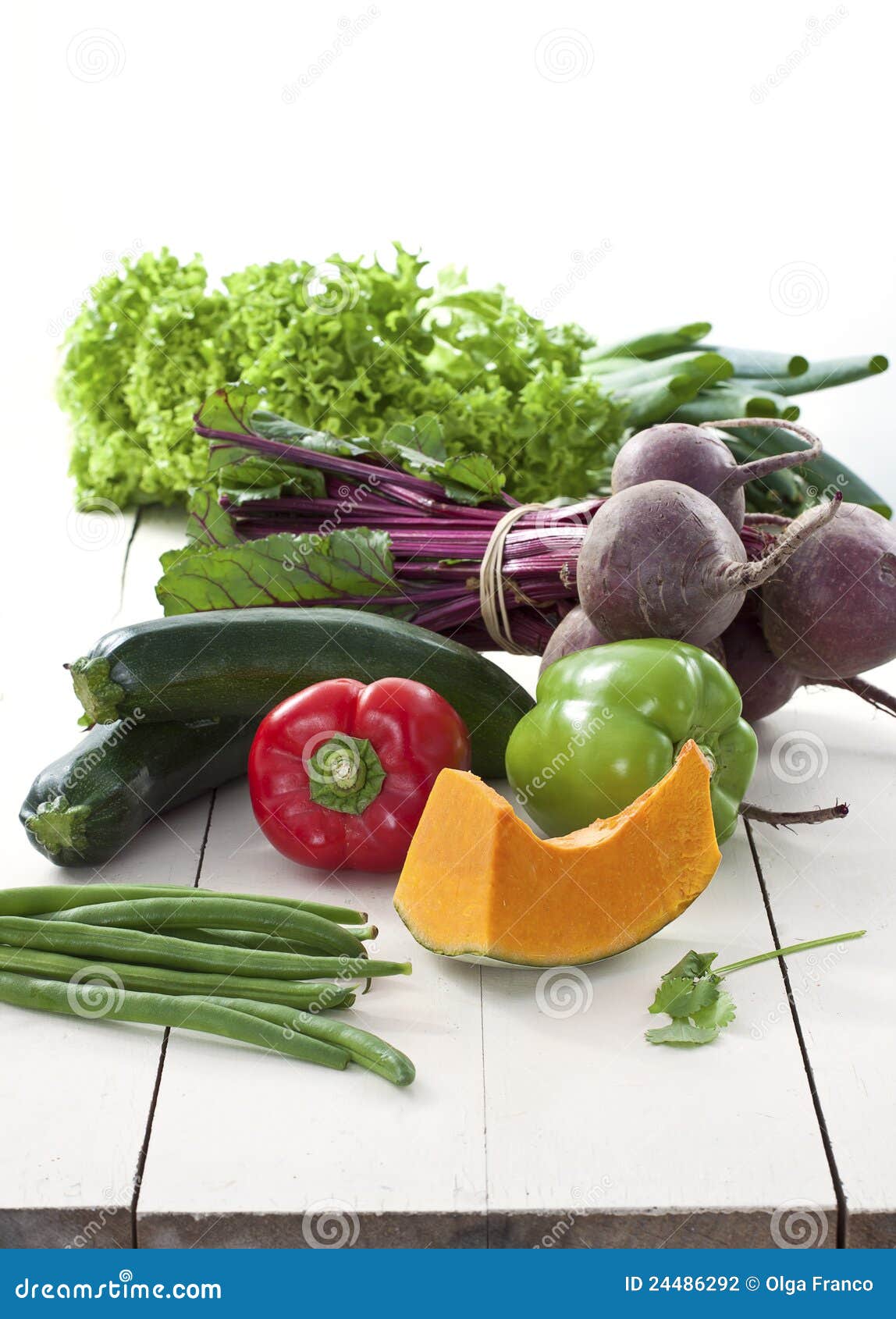 Fresh Vegetables on White Rustic Table Stock Photo - Image of colorful ...