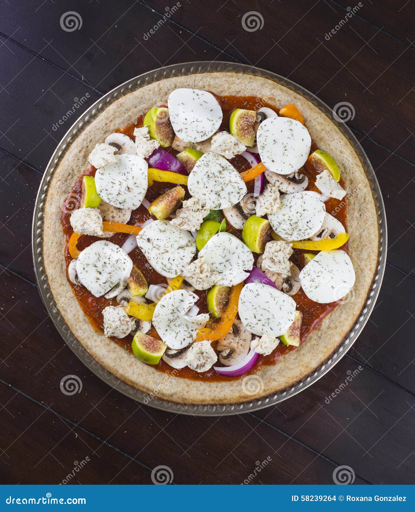 Fresh Veggie Pizza Toppings Stock Photo - Image of healthy, goat: 58239264