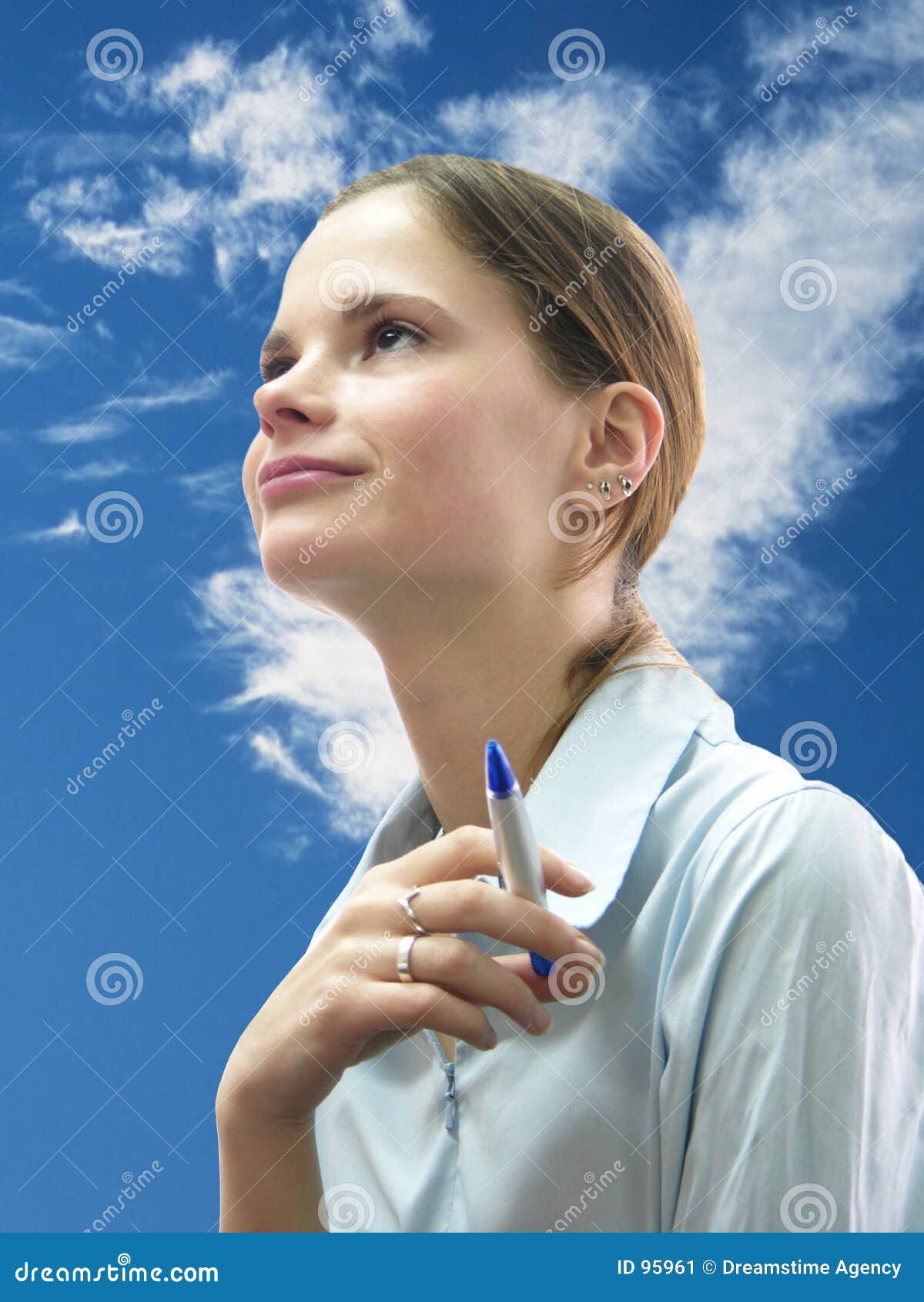 Fresh vision stock image. Image of dreaming, headshot, fresh - 95961