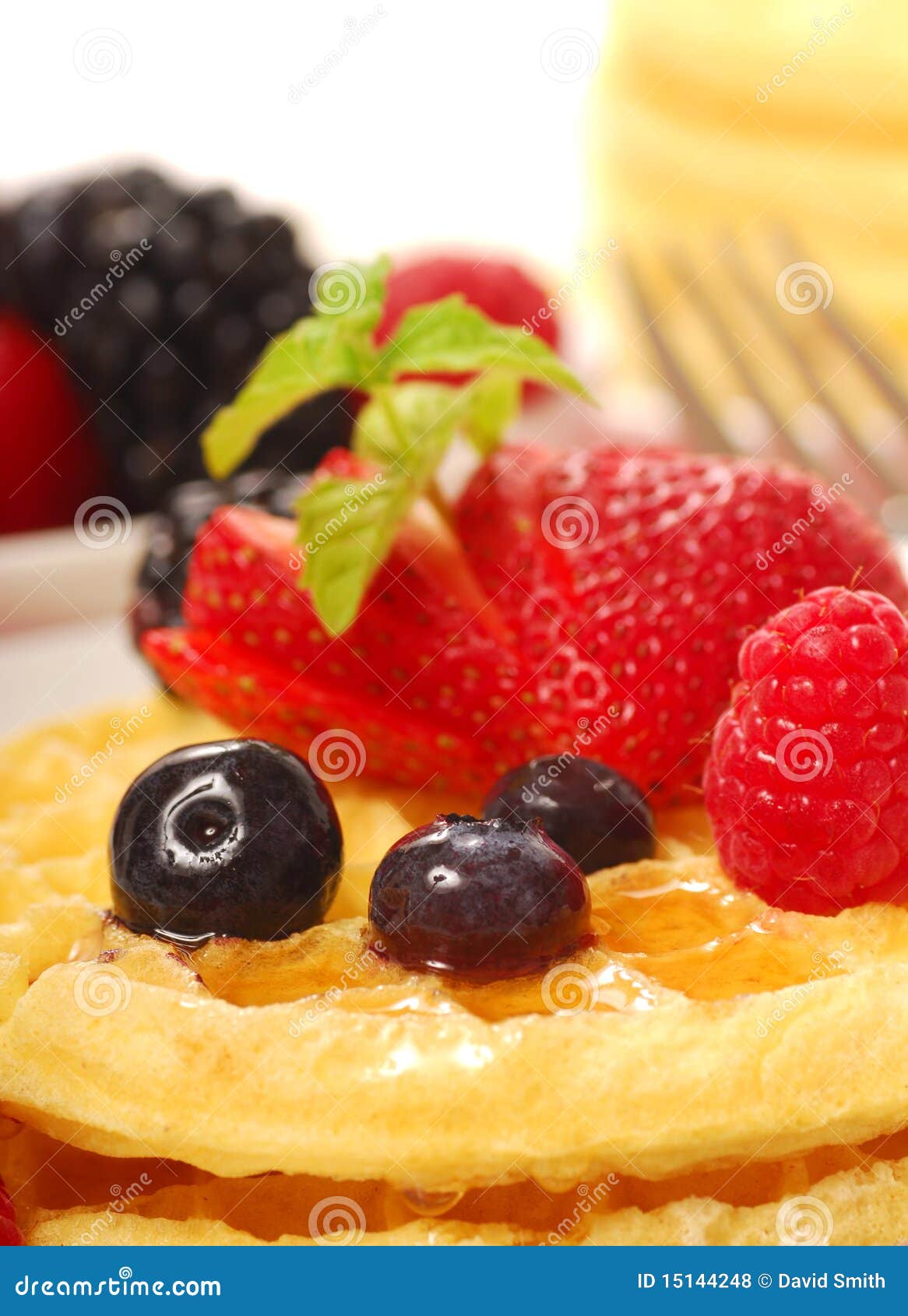 Fresh waffles with fruit stock photo. Image of fresh - 15144248