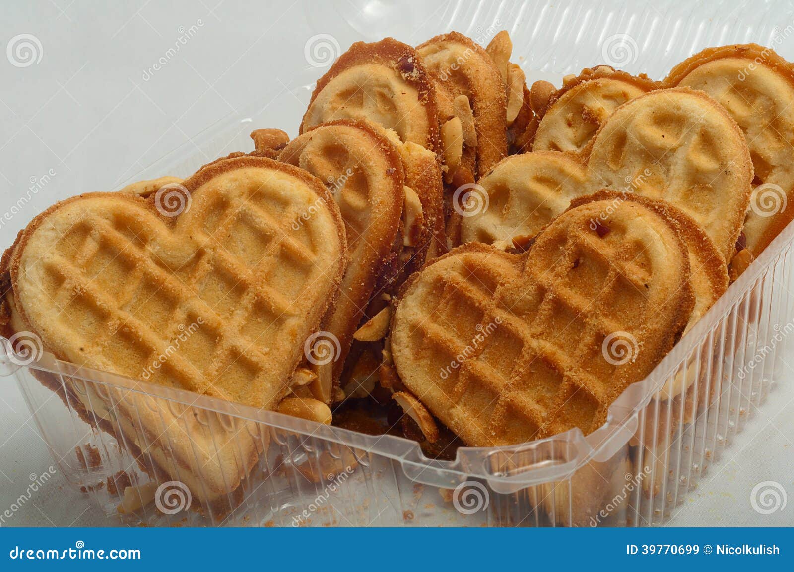 Fresh Waffles in the Shape of a Heart Stock Image - Image of stove ...