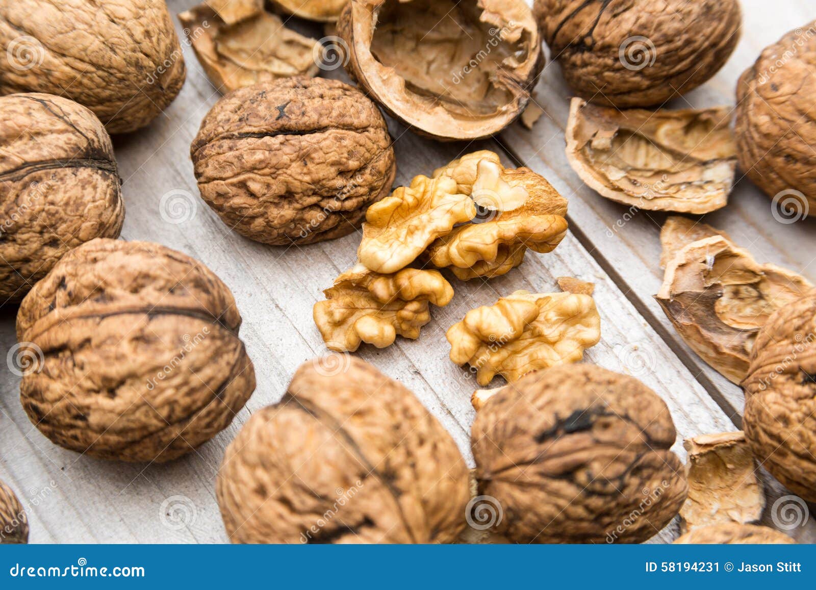 Fresh Walnuts stock image. Image of nature, wood, walnuts - 58194231