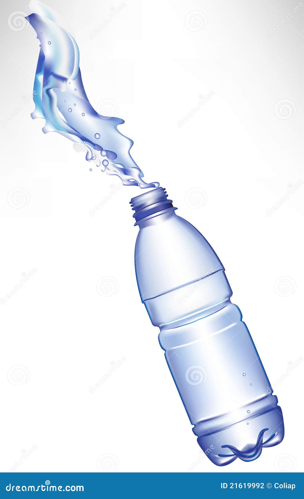 Fresh water in bottle stock vector. Illustration of background - 21619992