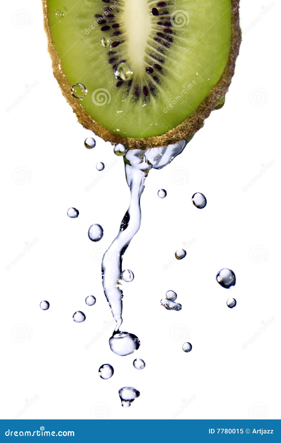 Fresh Water Drops on Kiwi Isolated on White Stock Image - Image of ripe ...
